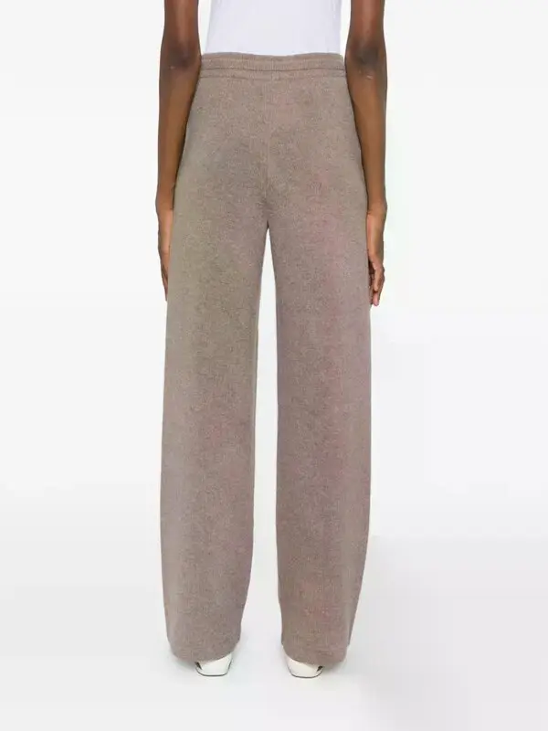 Max Mara Drawstring Waist Wide Leg Track Pants - Brown