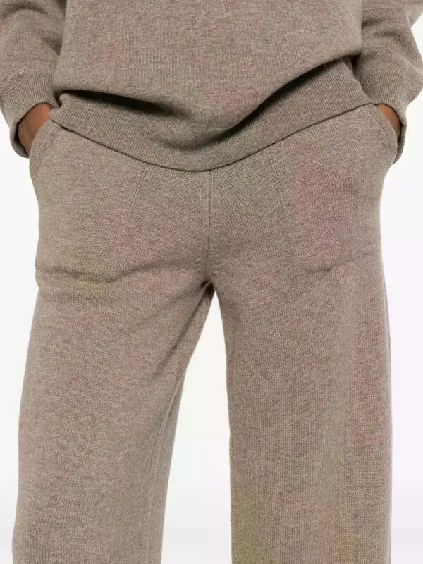 Max Mara Drawstring Waist Wide Leg Track Pants - Brown