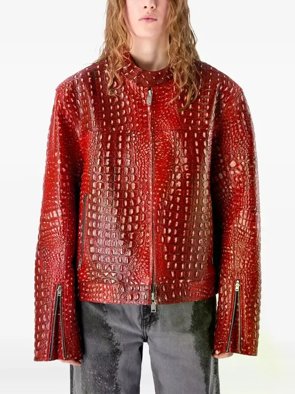 Camper Zipped Leather Jacket