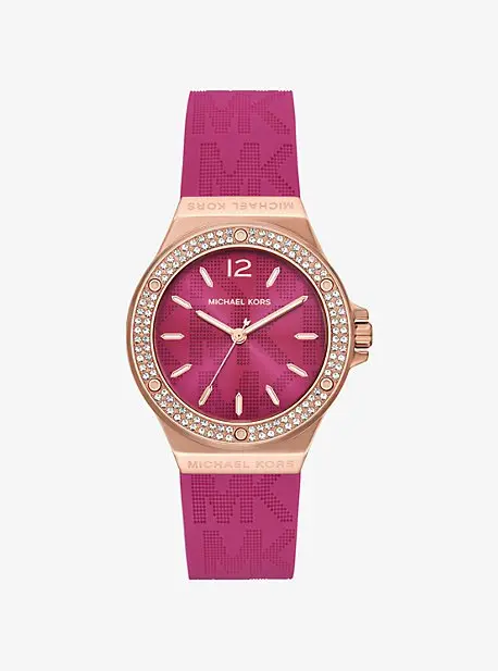 Michael Kors Lennox Pavé -tone 37mm Watch - Rose Gold
