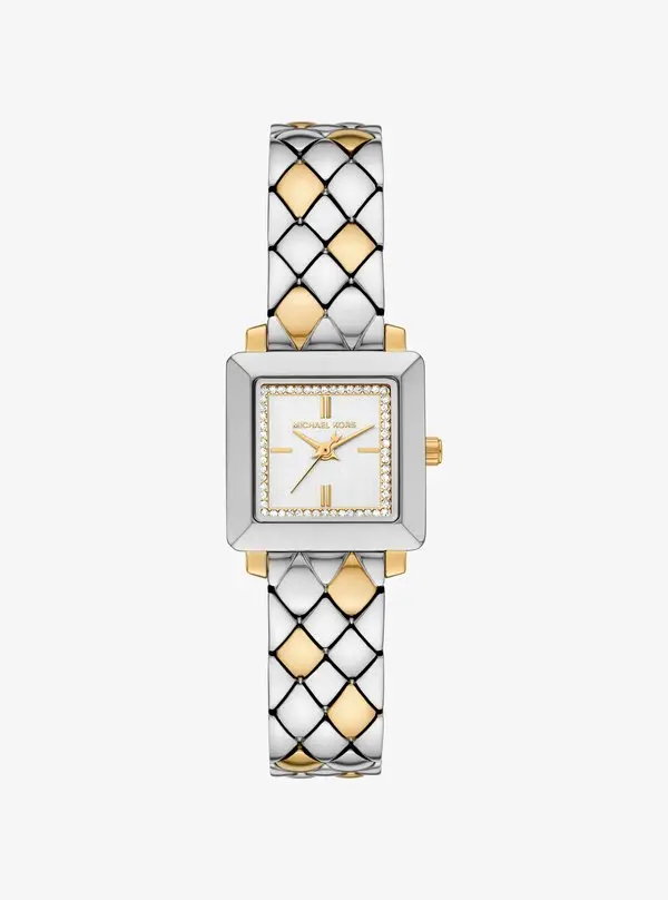 Michael Kors Petite Pavé Two-tone Watch - Silver