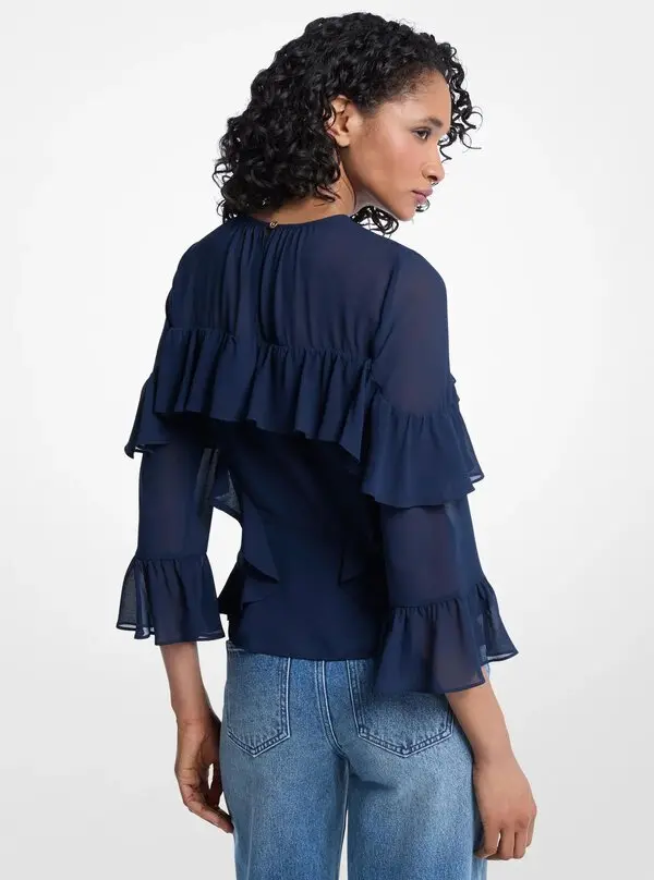 Michael Kors Ruffled Georgette Blouse