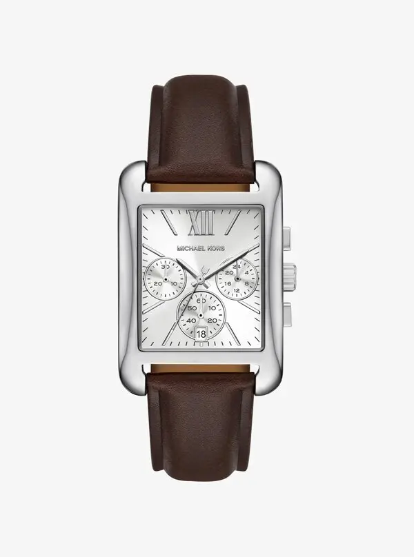 Michael Kors Monroe -tone And Leather Watch - Silver