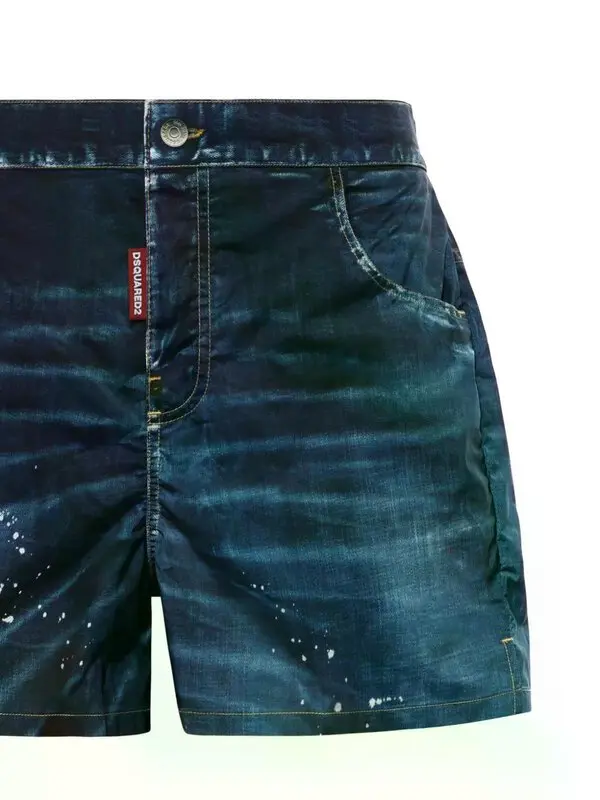 Dsquared2 Denim-print Swim Shorts