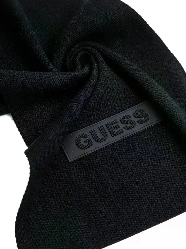 Guess Logo-patch Knitted Scarf