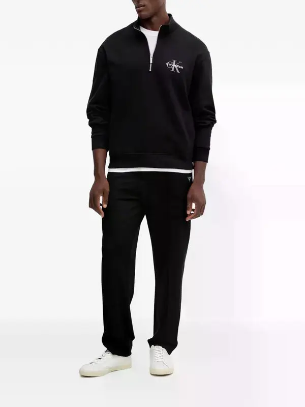 Guess Logo-patch Drawstring Track Pants - Black