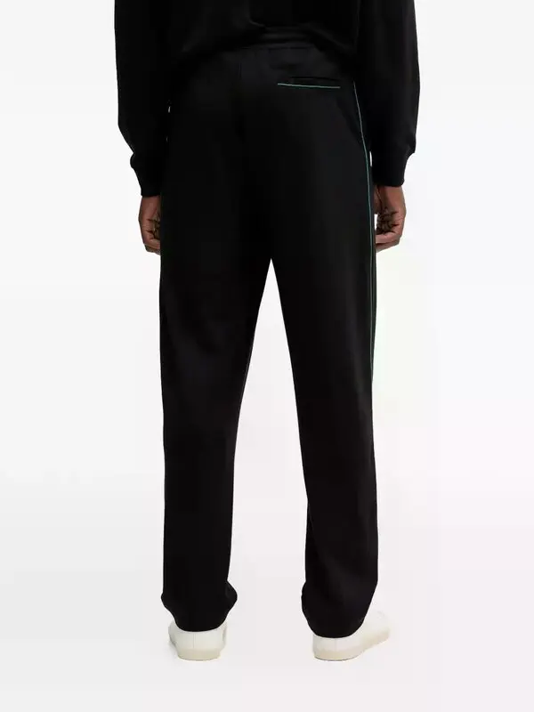 Guess Logo-patch Drawstring Track Pants - Black