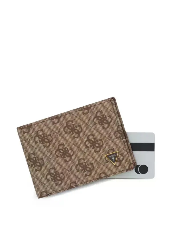 Guess Monogram-print Logo-plaque Wallet