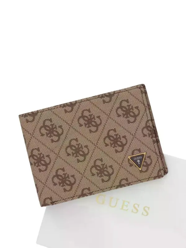 Guess Monogram-print Logo-plaque Wallet