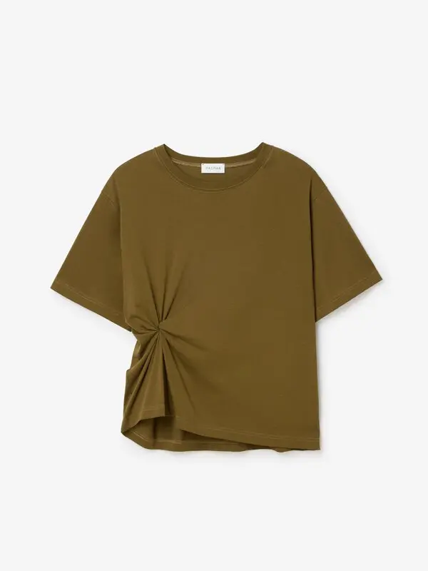 HOUSE OF DAGMAR Knot T-shirt - Dark Olive Green