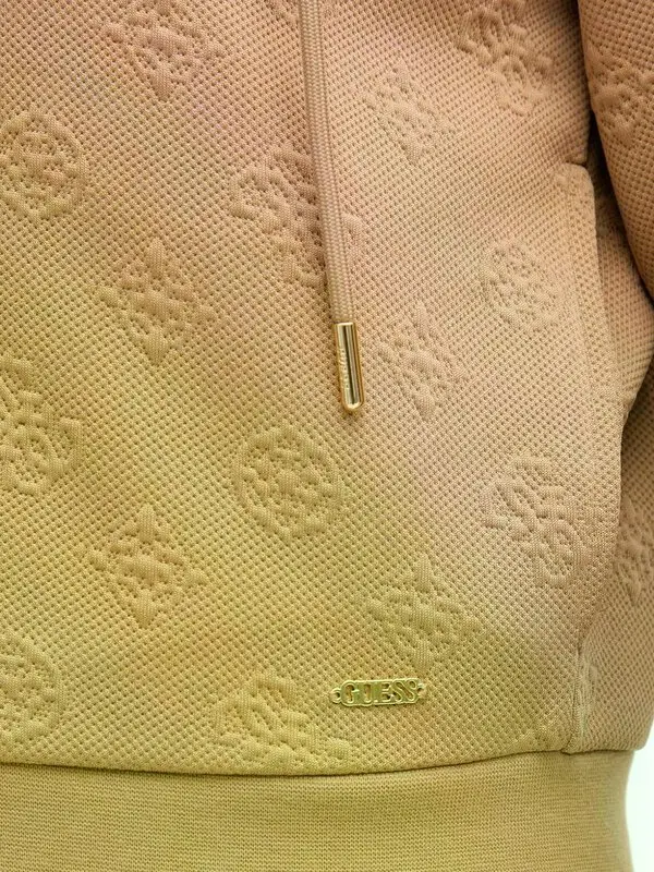Guess Embossed Zip-up Hoodie
