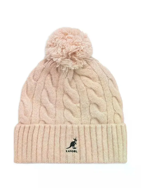 KANGOL Cable-knit Beanie Hat - Neutrals