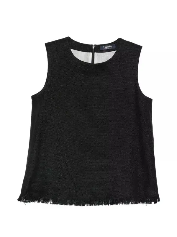 Max Mara Sleeveless Top With Fringed Edge