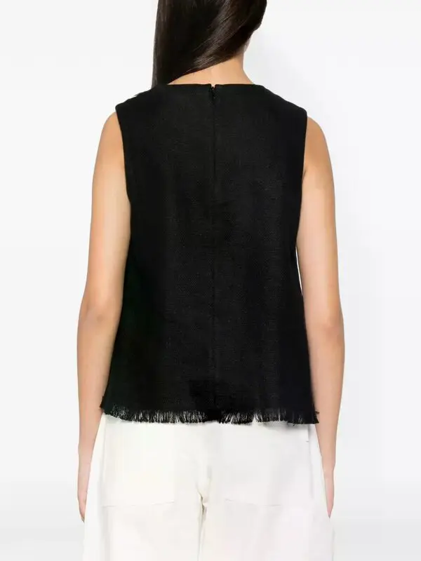 Max Mara Sleeveless Top With Fringed Edge