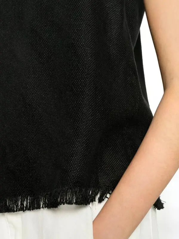 Max Mara Sleeveless Top With Fringed Edge