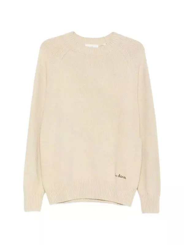 LES DEUX Raglan-sleeve Logo-embroidered Sweater