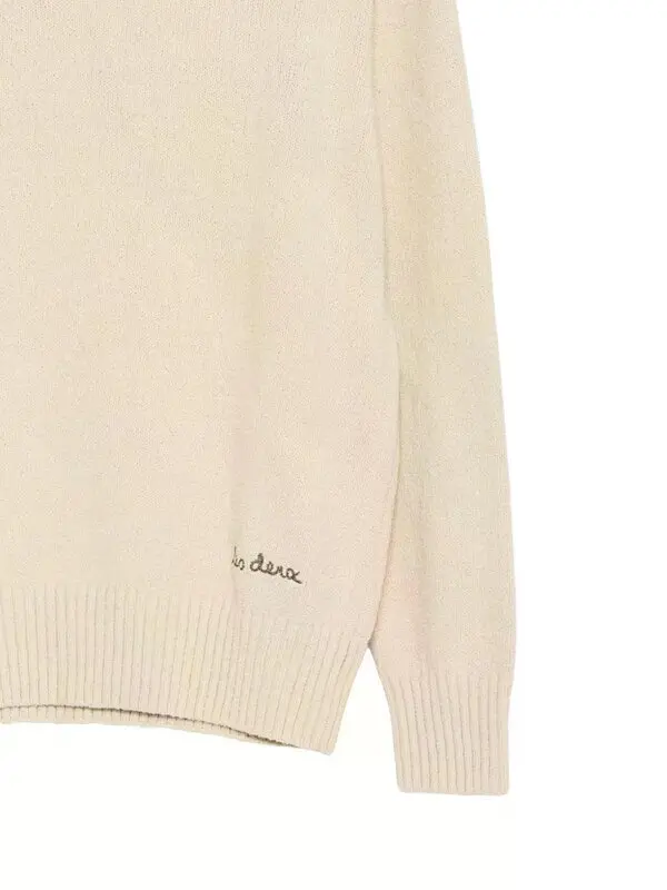 LES DEUX Raglan-sleeve Logo-embroidered Sweater