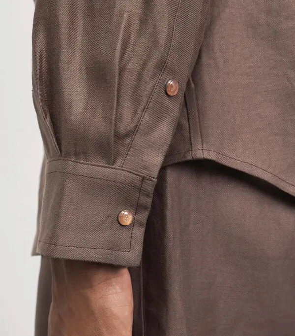 GOD'S TRUE CASHMERE Linen Cocoa Shirt