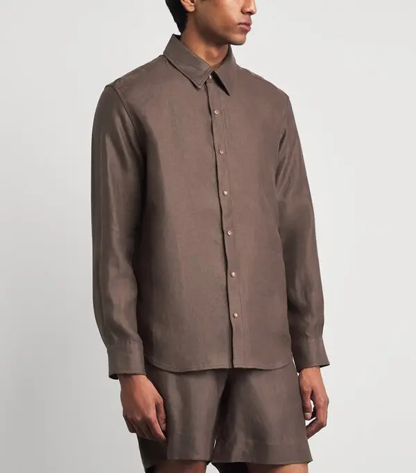 GOD'S TRUE CASHMERE Linen Cocoa Shirt