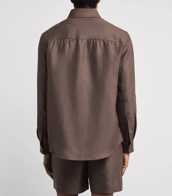 GOD'S TRUE CASHMERE Linen Cocoa Shirt