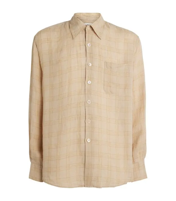 Our Legacy Cotton-linen-blend Check Above Shirt