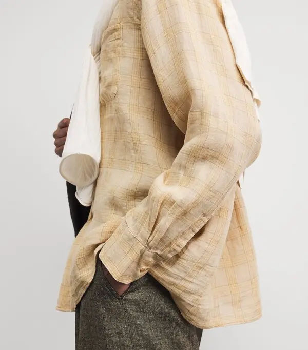 Our Legacy Cotton-linen-blend Check Above Shirt