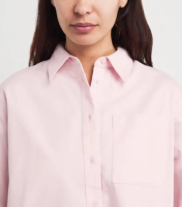 Maje Cotton Shirt With Scarf Detail
