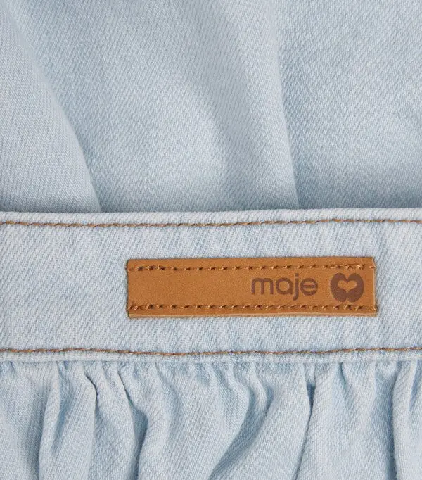 Maje Chambray Bubble-hem Skort