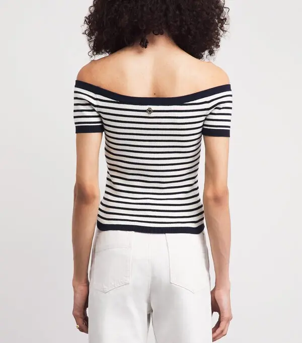 Maje Knitted Off-the-shoulder Top