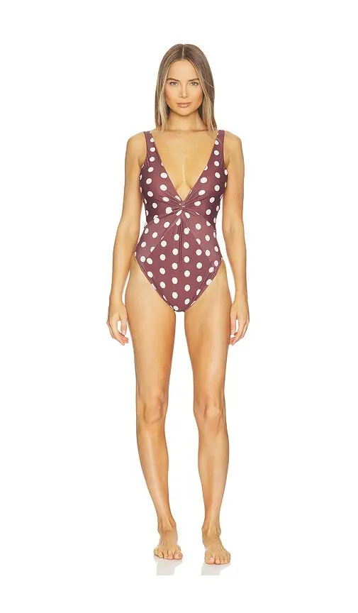 JUILLET Olivia One Piece - Brown Polka Dot