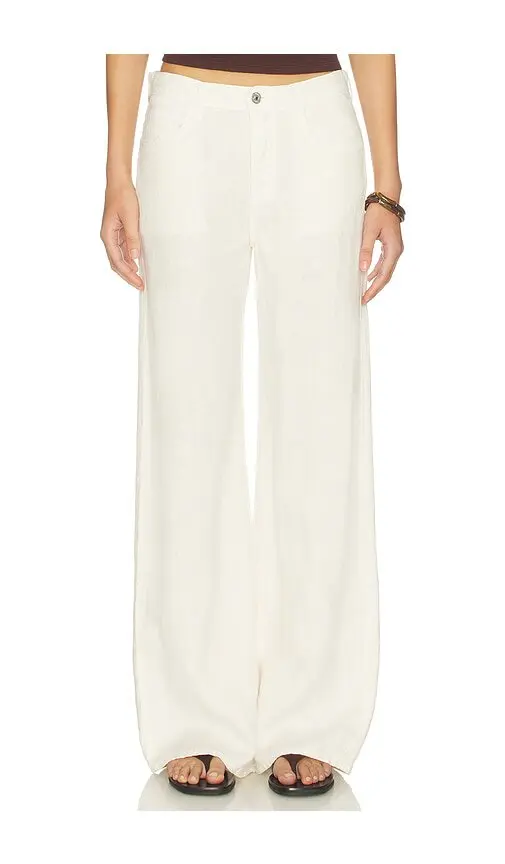 Citizens Of Humanity Nora Linen Trouser Leg Pants - Vanilla