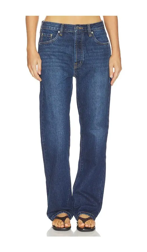 ST. AGNI 90s Straight Leg Jeans - Dark Indigo