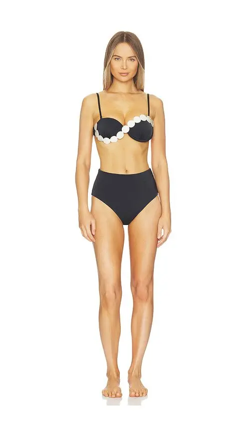 ANCORA Corfu High Waisted Bikini Bottom - Black