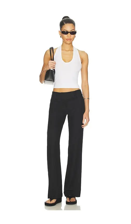 Enza Costa Silk Rib U Halter - White