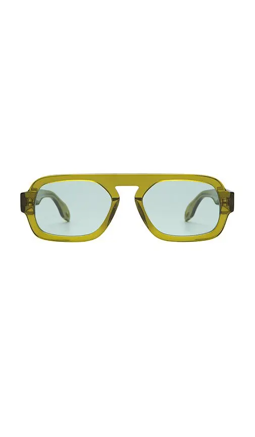 ELISA JOHNSON Mini Jane Sunglasses - Olive Green