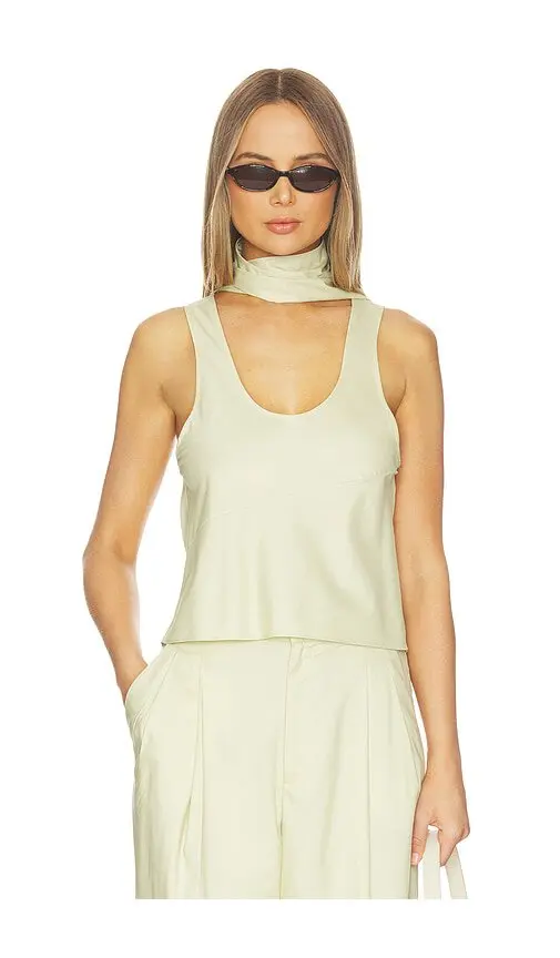 AYA MUSE Olena Top With Detached Scarf - Pear