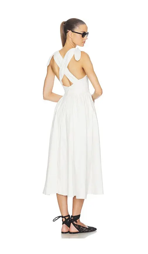 helsa stretch cotton sateen midi dress Rent Red UK 6 Helsa Stretch Cotton Sateen Midi Dress in Pink Helsa | Dresses | Helsa