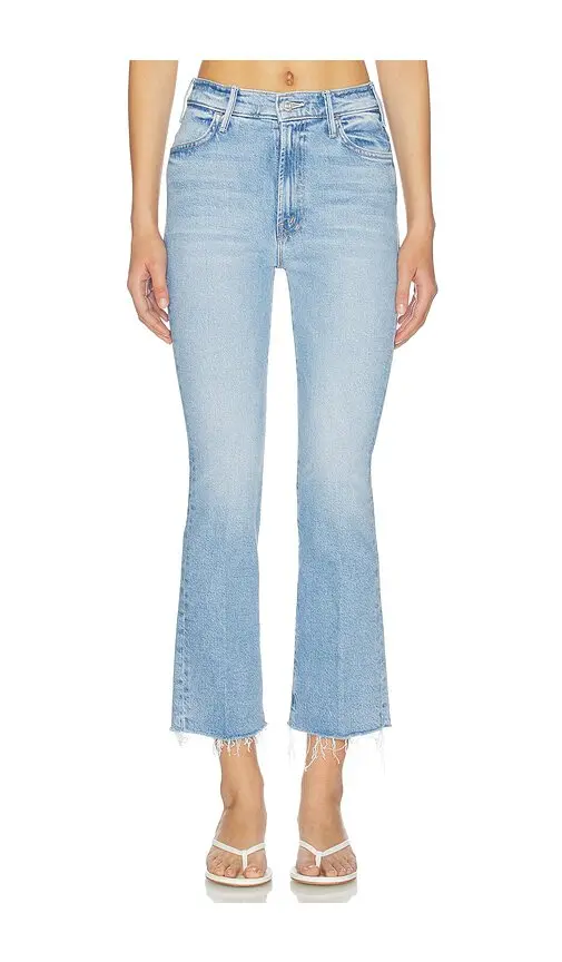 MOTHER Lil Petite Hustler Ankle Fray Jeans - Sow Surreal
