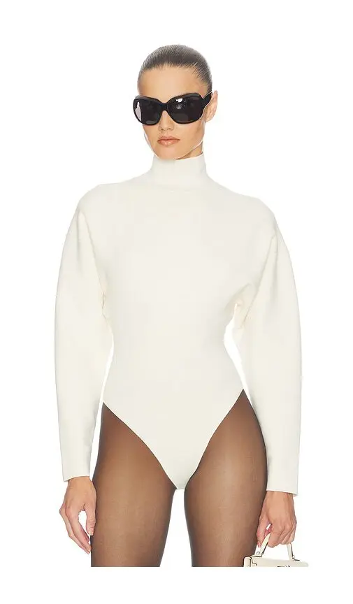 HELSA Calloway Knit Bodysuit - Cream