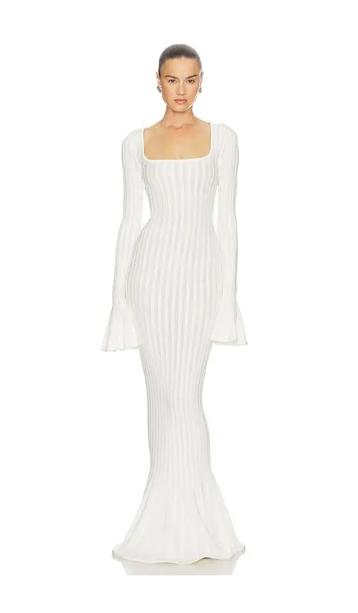 HELSA Tesca Knit Dress - White