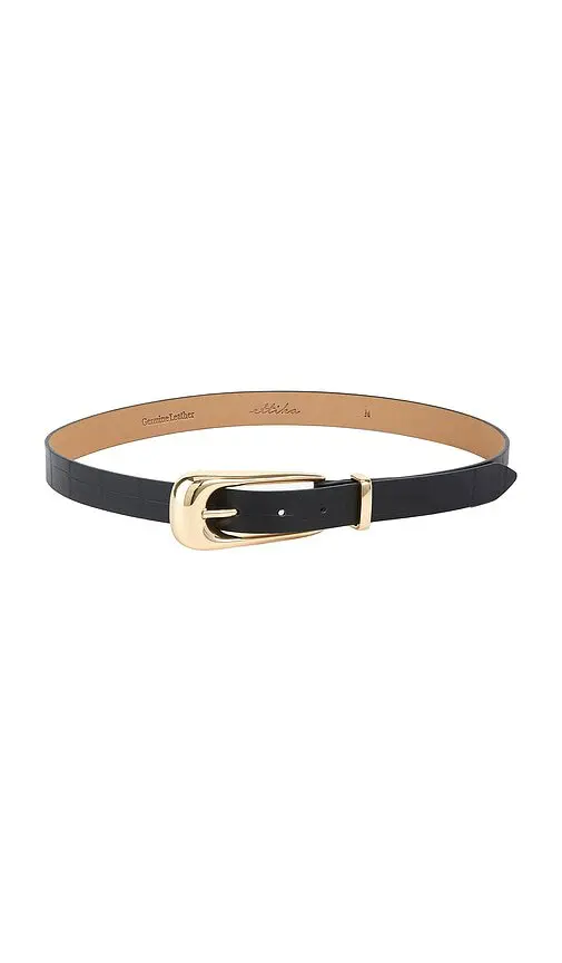Ettika Large Signature Buckle Belt - Black