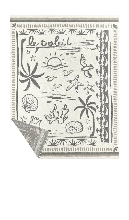 Barefoot Dreams Cozychic Le Soleil Throw In Cream - Cream Multi
