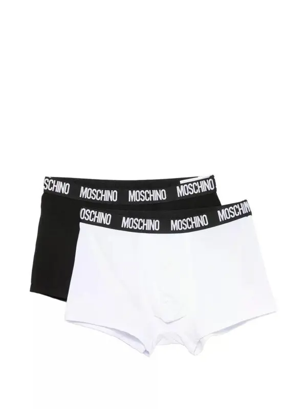 Moschino Logo-waistband Boxers Set - Black