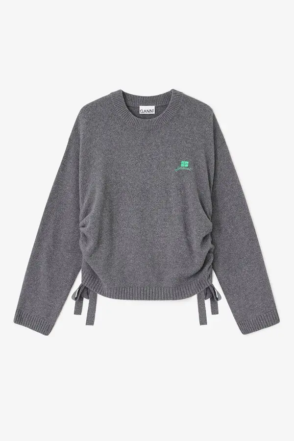 GANNI Wool Mix Sweater - Grey