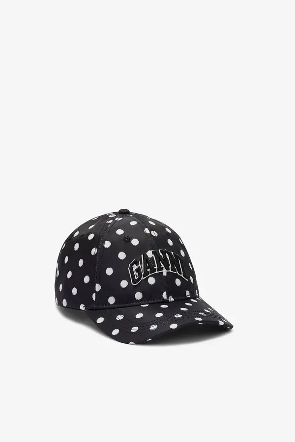 GANNI Embroidered Logo Baseball Cap - Black
