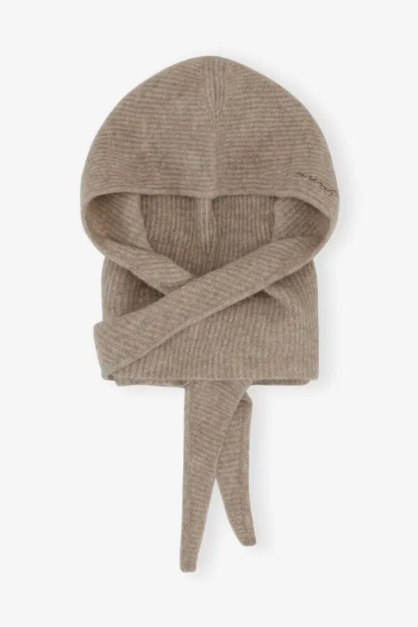 GANNI Balaclava - Brown
