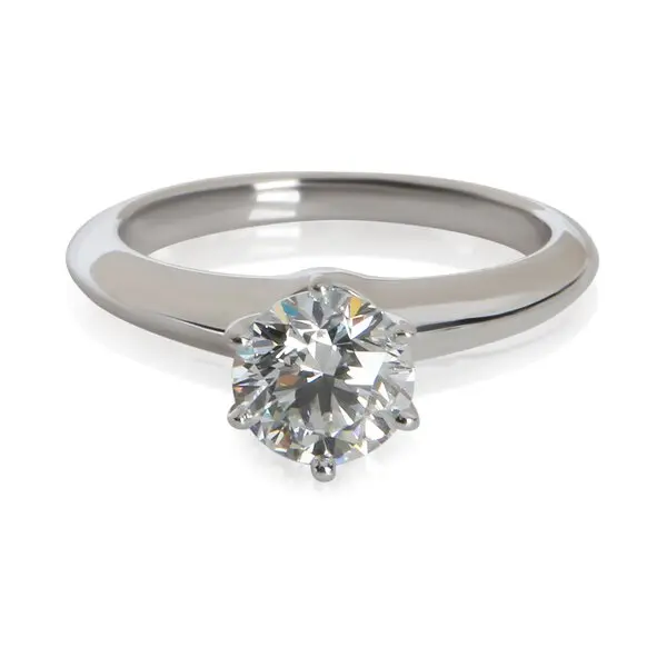 Tiffany & Co. 0.97 Ct Round Brilliant Diamond Ring - Platinum