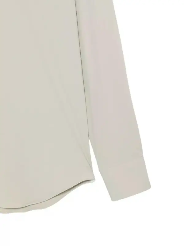 XACUS Spread-collar Long-sleeve Shirt - Neutrals