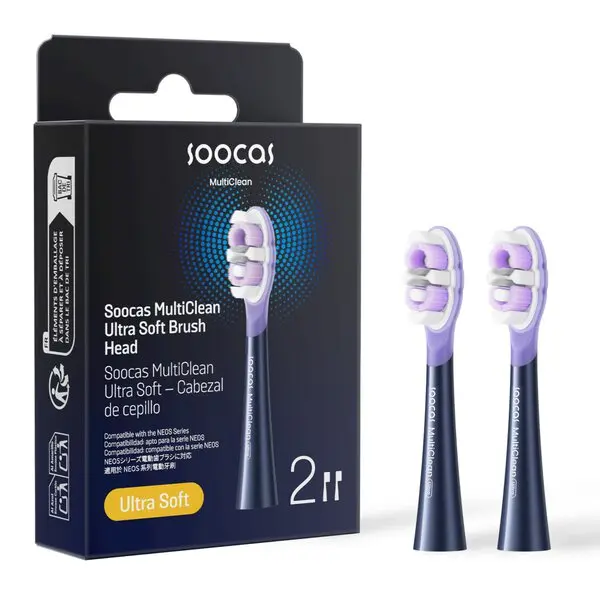 SOOCAS Multiclean Ultra Soft Electric Toothbrush Replacement Heads - No Color