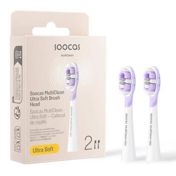 SOOCAS Multiclean Ultra Soft Electric Toothbrush Replacement Heads - No Color